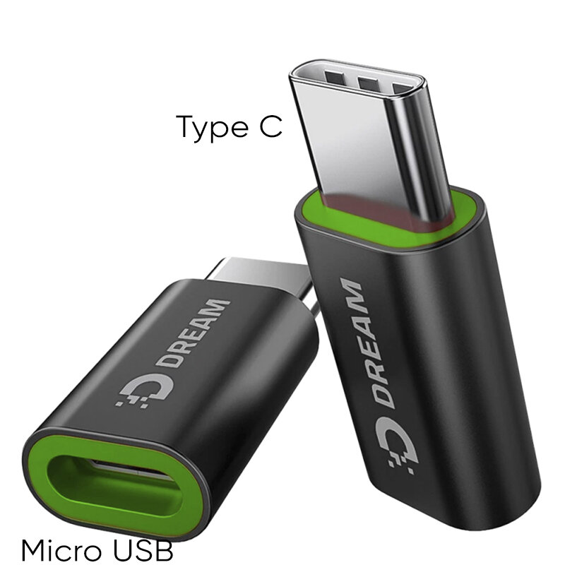 Адаптер переходник OTG Micro USB (f) - Type C (m) высокоскоростной