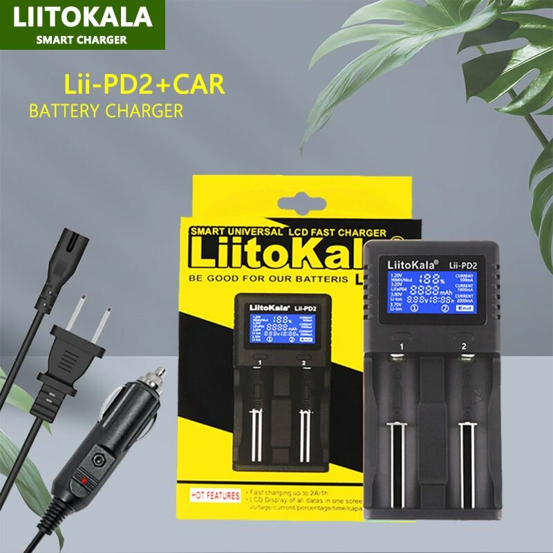 Интеллектуальное зарядное устройство Lii-PD2/PD4 1.2V 3.7V 3.2V 3.85V для 26650 18500 18350 17500 16340 14500