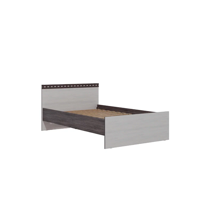 Кровать двуспальная 1,2 без основания FANT Ольга 13 ЛДСП Ясень анкор темный-ясень анкор светлый