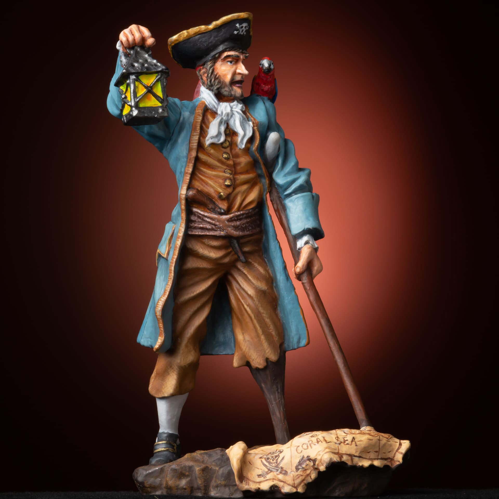 Оловянная миниатюра Джон Сильвер (Остров сокровищ) (2.6-90-01)