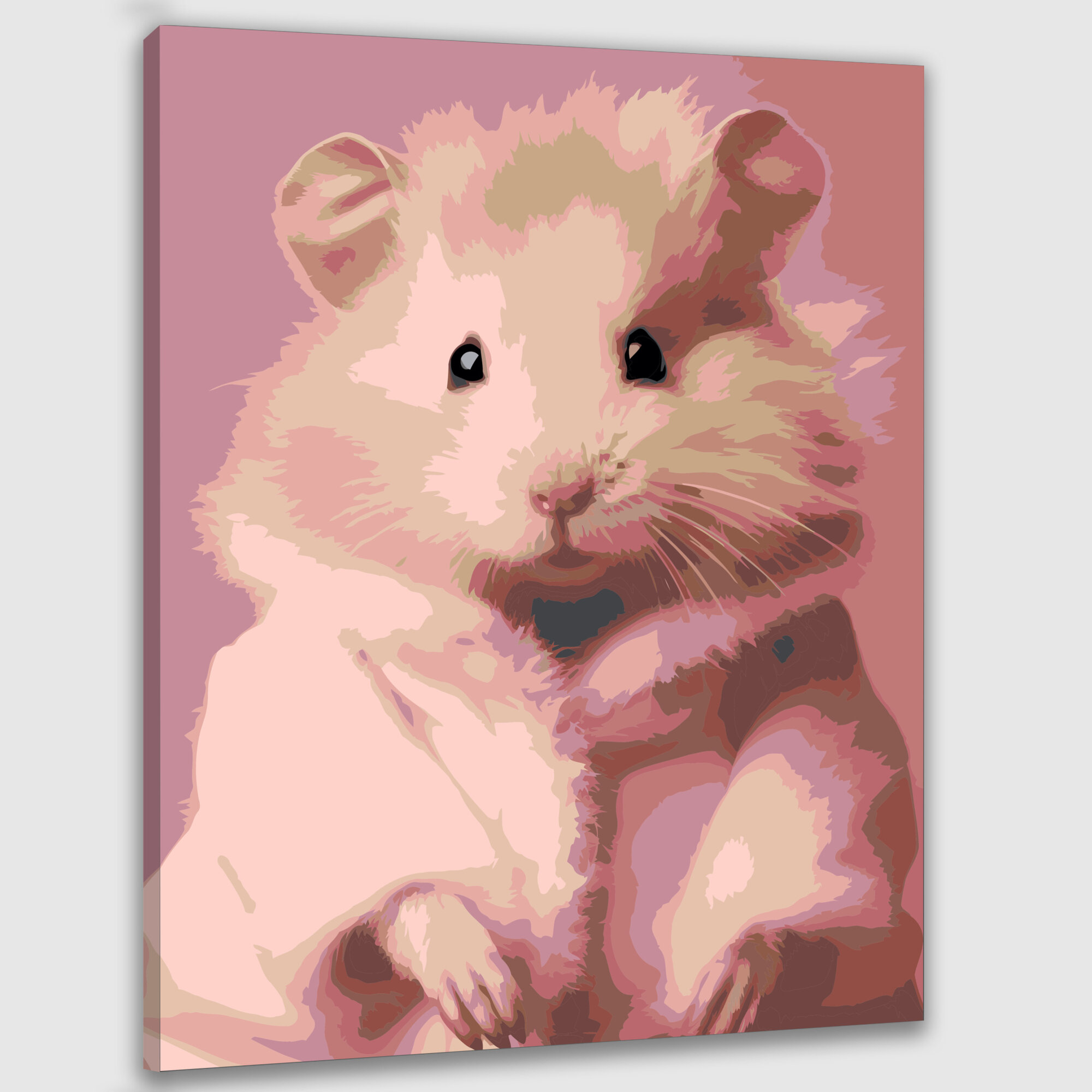 Картина по номерам 40x50 см, хомяк, шубка, разрешение, студия, освещение, красота, черты лица