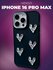 Чехол на Iphone 16 PRO MAX , цвет черный , с добавлением фигурок .