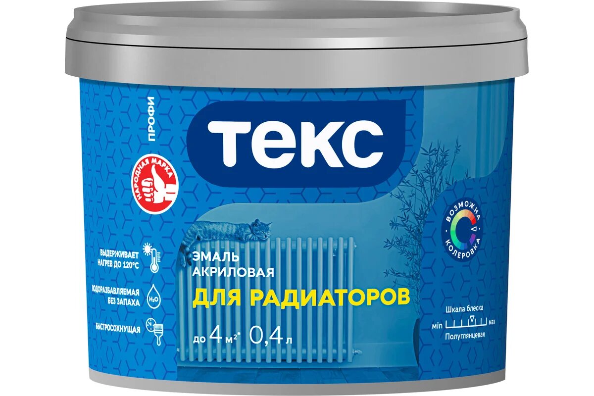 Эмаль текс Профи А для радиаторов универсальная белая 0,4л