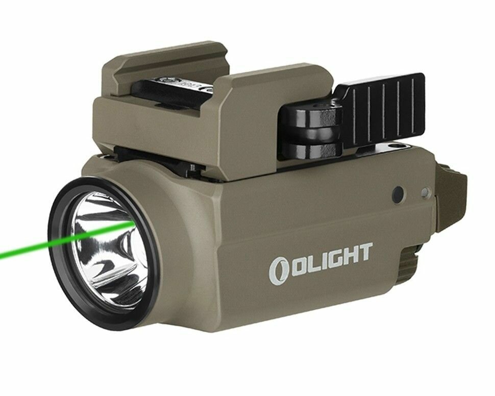 Пистолетный фонарь Olight Baldr S Flat Dark Earth, Li-po 380 mAh, 130 метров, 800 люмен (Комплект)