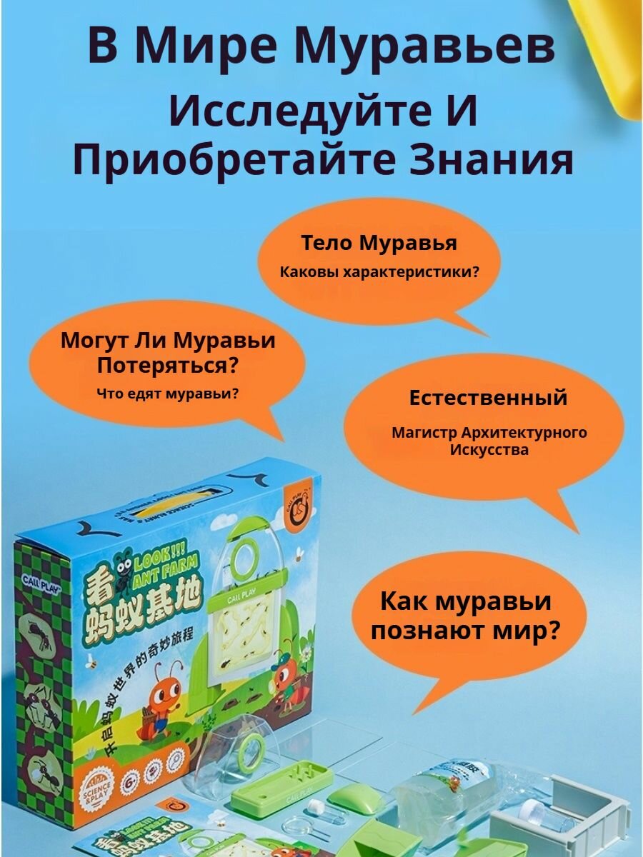 Муравьиная ферма(Муравьи в комплект не входят), Муравьиная усадьба