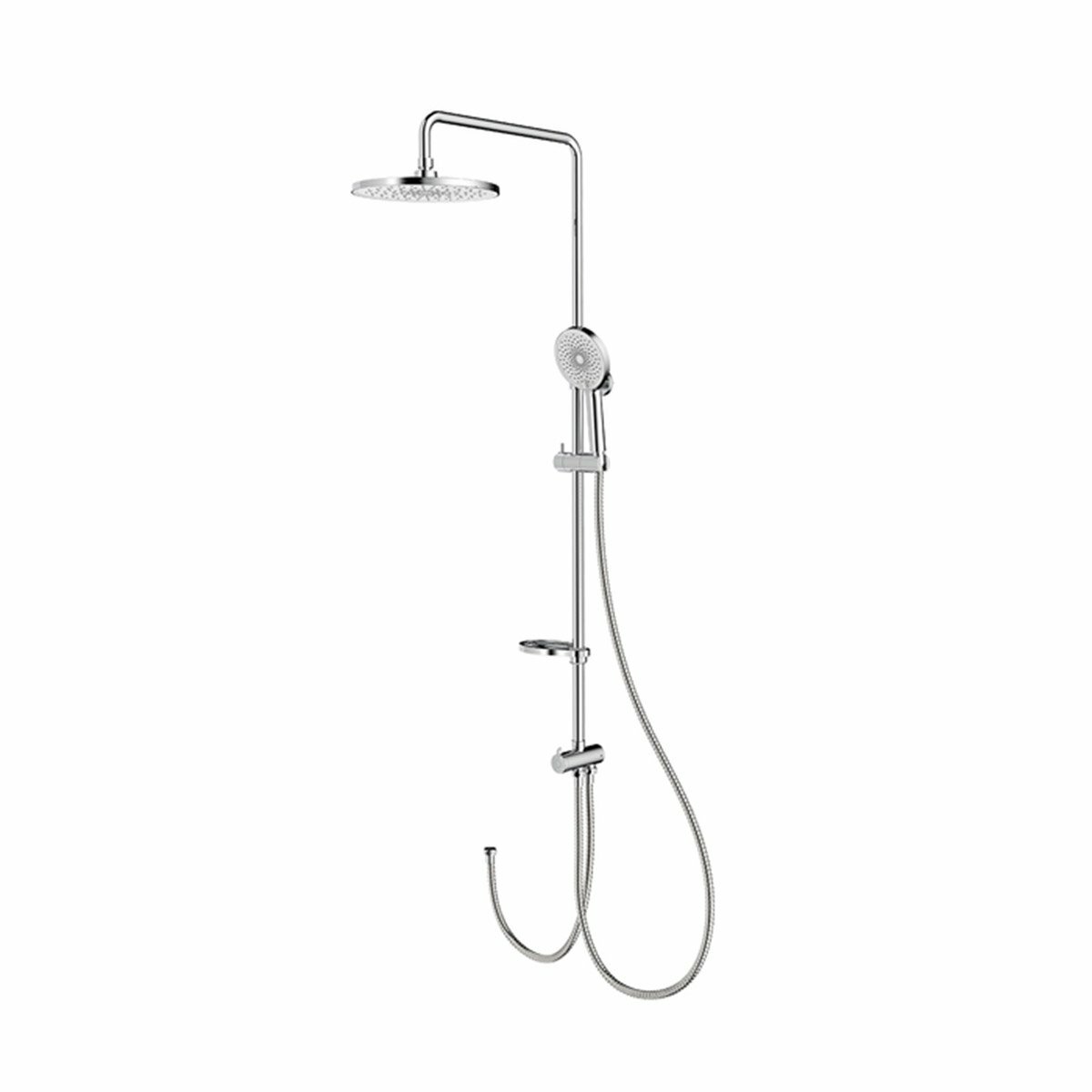 Душевой комплект с тропическим душем Milardo Ideal Spa ILSSB3FM76, хром