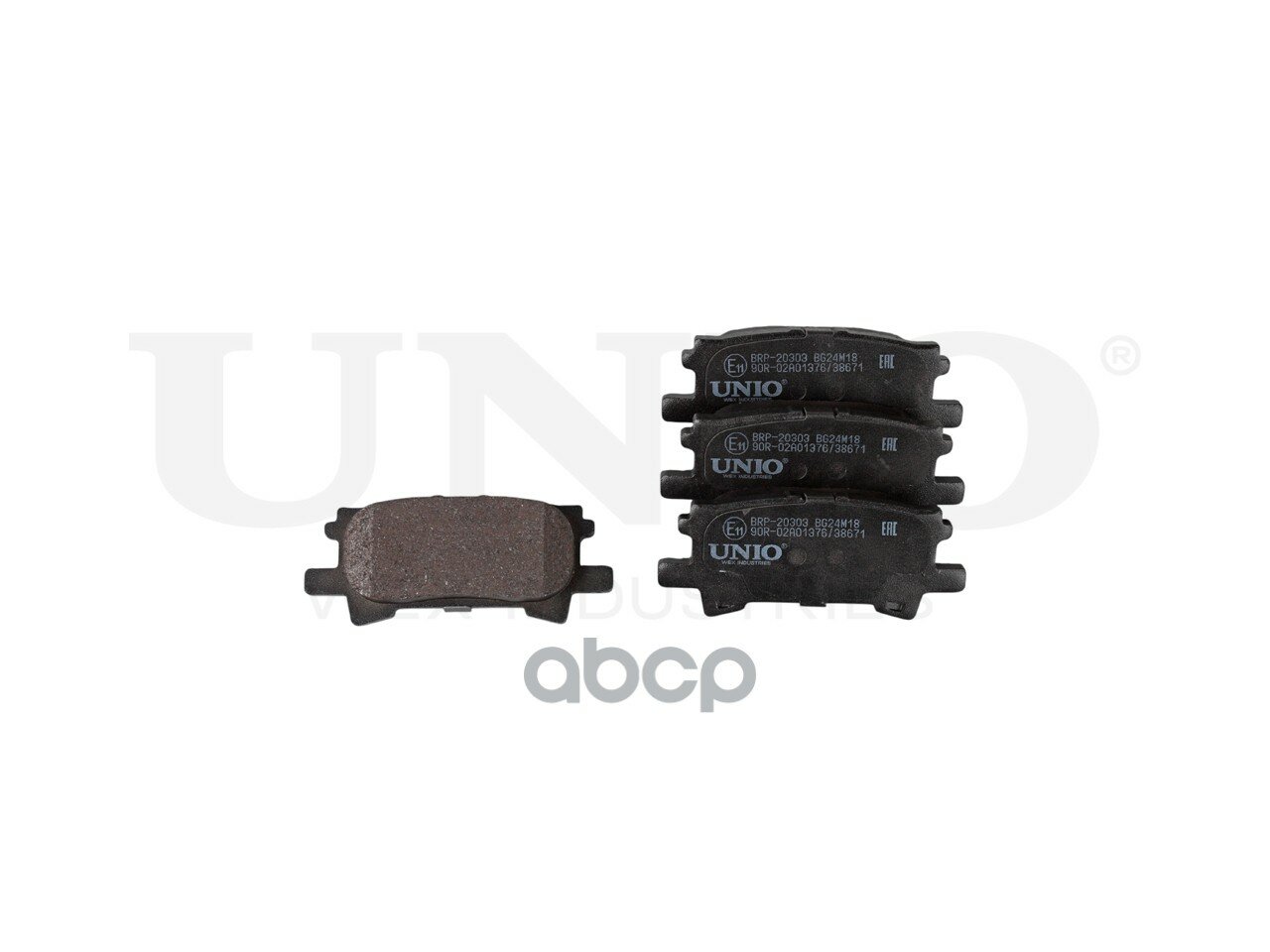 Колодки тормозные диск. задние Toyota Highlander (XU20) 00-, Lexus RX (XU30) 03- UNIO арт. BRP-20303