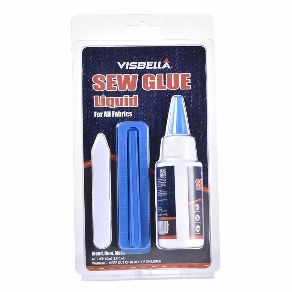 Жидкий клей для шитья, быстросохнущий жидкий клей для ткани, набор для шитья, подходящий для всех типов тканей.