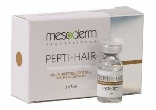 MESODERM Пептидный мезококтейль для роста волос PEPTI-HAIR, 3 флакона по 3 мл