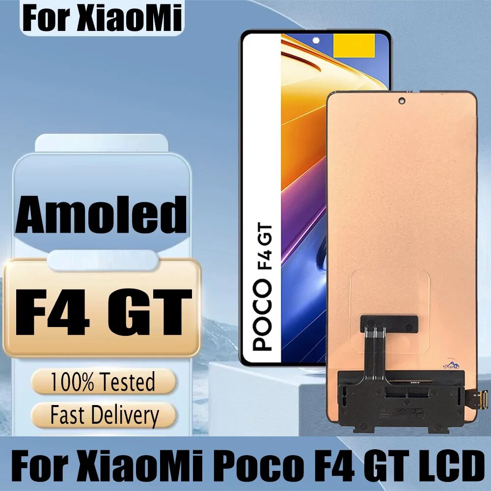 Amoled для Xiaomi Poco F4 GT Экран ЖК-дисплей Дигитайзер в сборе для POCO F4 GT 21121210G Дисплей Сенсорный экран