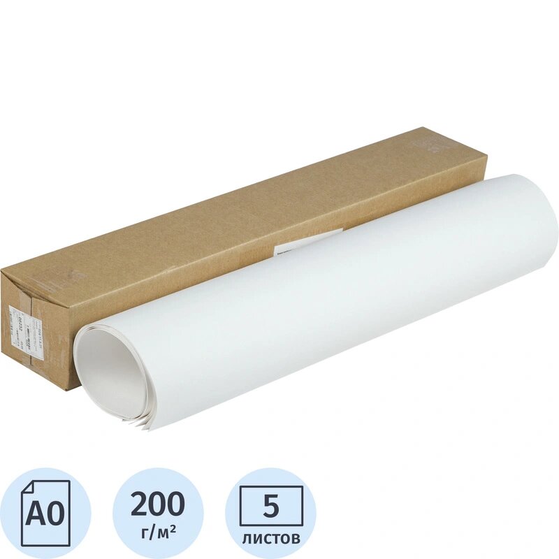 Ватман (бумага чертежная) Гознак Спб, 5 л/кор, 1200x840, 200 гр