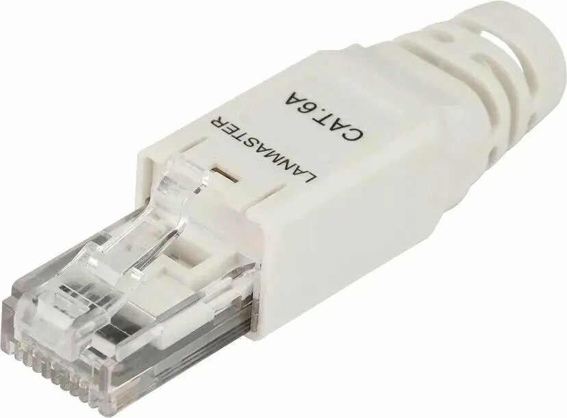 Коннектор Lanmaster LAN-TMP-U6A-WH полев. RJ45 кат.6A UTP бел. (упак:1шт)