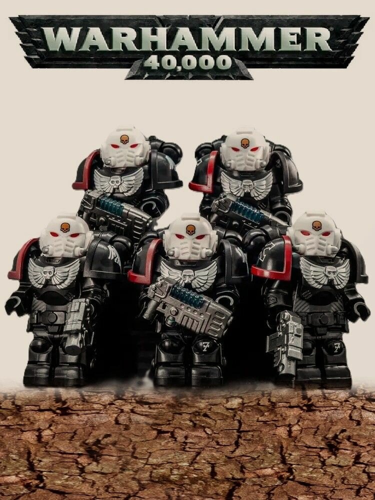 Фигурки Warhammer 40K Гвардия Ворона / минифигурки Вархаммер Космодесантники, мини-фигурки для конструкторов