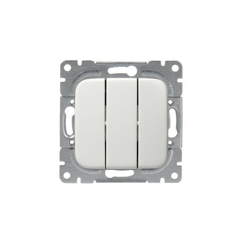 Выключатель трехклавишный ABB Jussi 10631U белый 16А/230В 2TKA000149G1