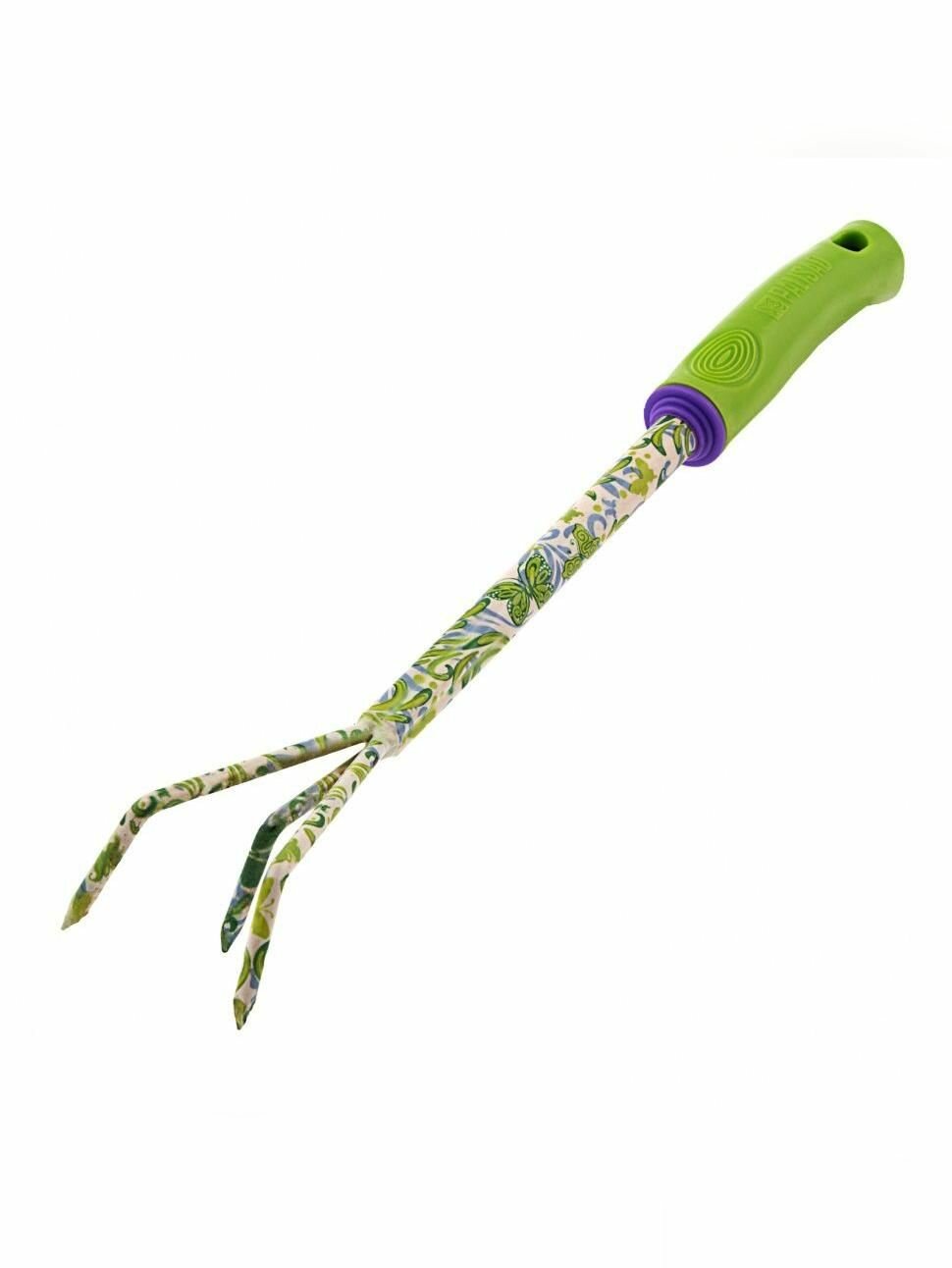 Рыхлитель 3 - зубый, 60 х 415 мм, стальной, пластиковая рукоятка, Flower Green, Palisad 620385