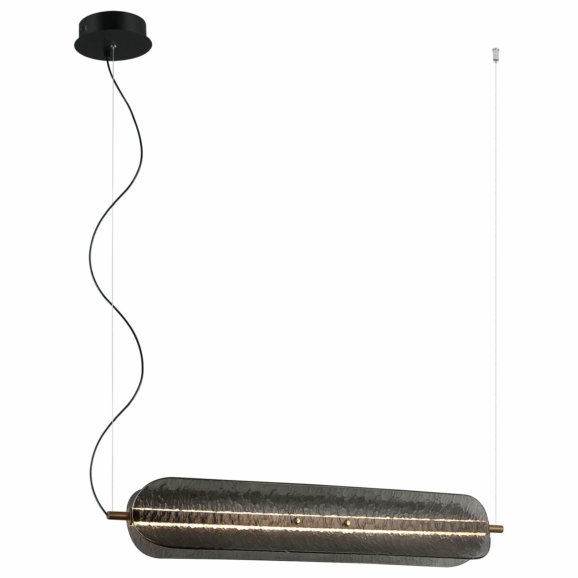 Подвесной светильник Velante Modern Style W70xL780xH120/1120 мм LED цвет черный, бронза, арт. 263-023-02