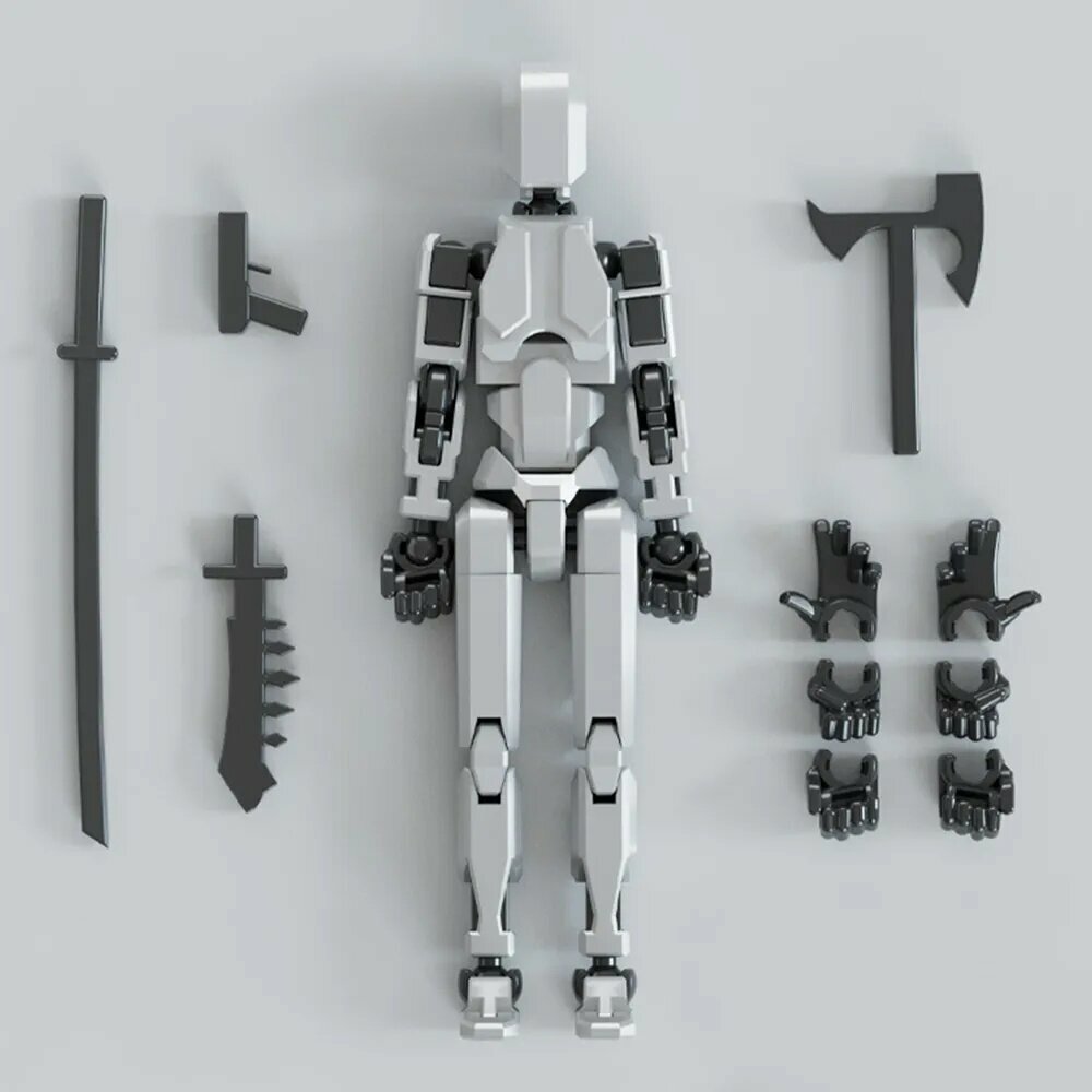 Фигурка Titan 13 Air Bound, многосуставная, подвижная, 3D печать, шарнирный робот Lucky 13, красный, 1 шт.