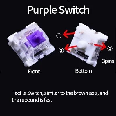 Механические переключатели Outemu Purple Tactile 10шт