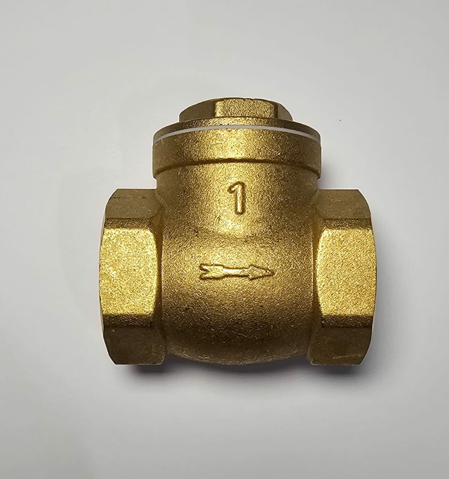 Обратный клапан "1" горизонтальный лепестковый латунный 1шт до 100 С