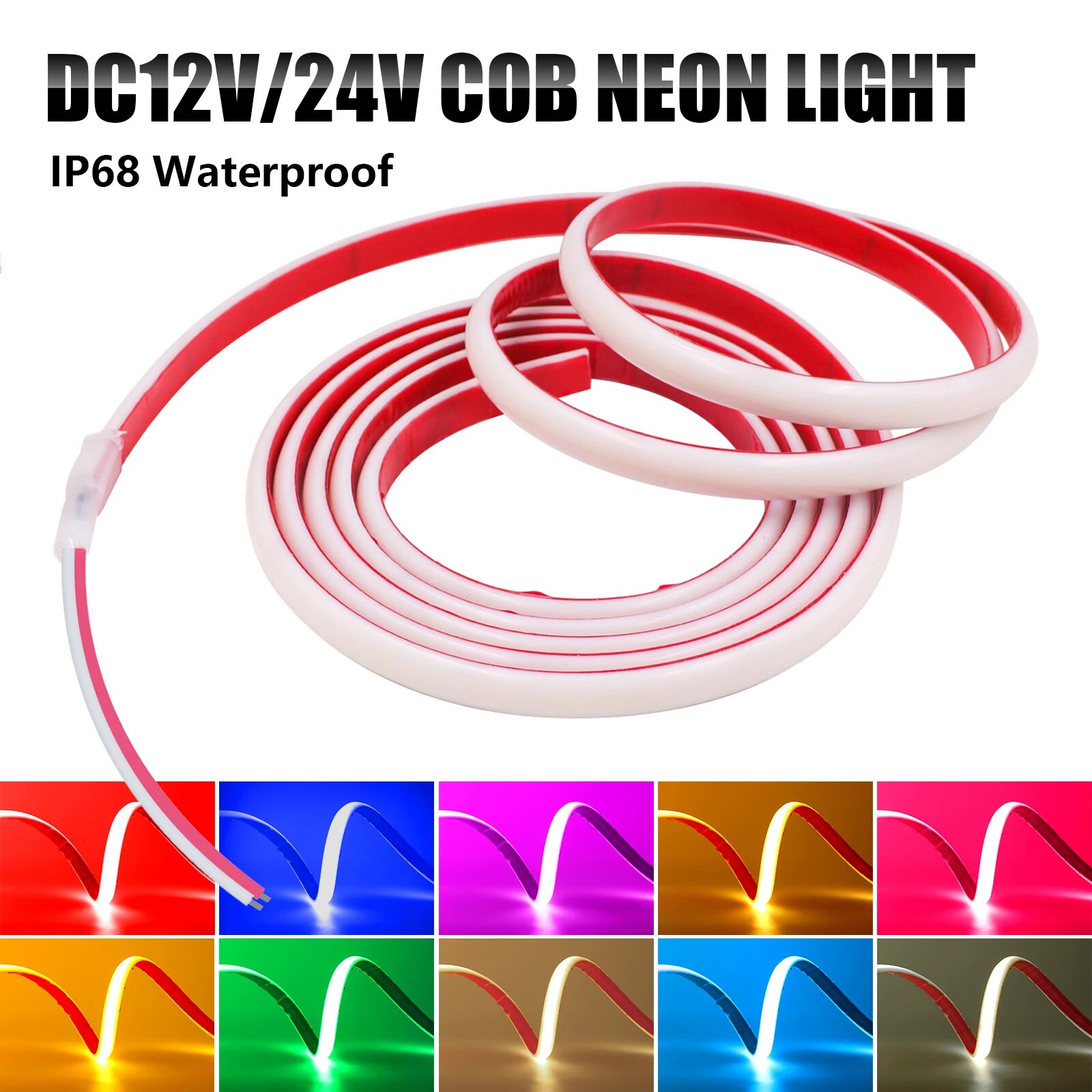 Светодиодная лента XUNATA COB 12V, белая, 6m, IP68