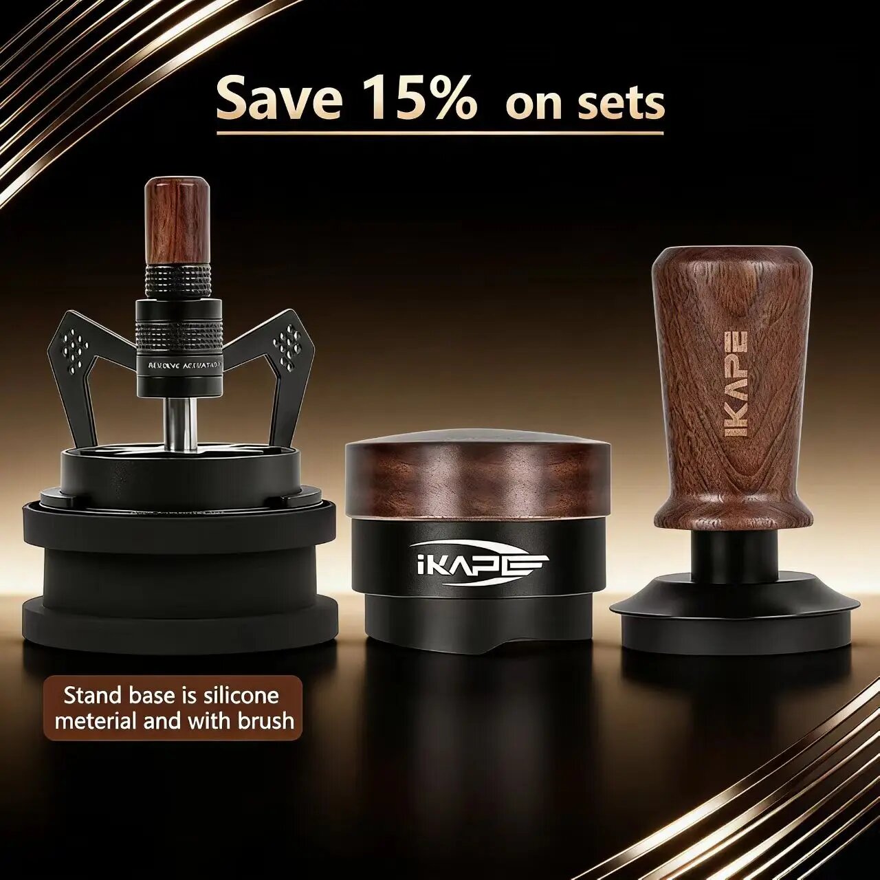 Набор товаров для эспрессо IKAPE, набор инструментов для кофе с вращающимися 58.5MM SET