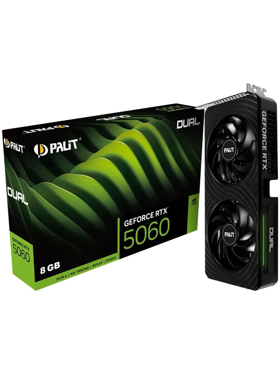 Видеокарта NVIDIA GeForce RTX 5060 Palit Dual 8 ГБ