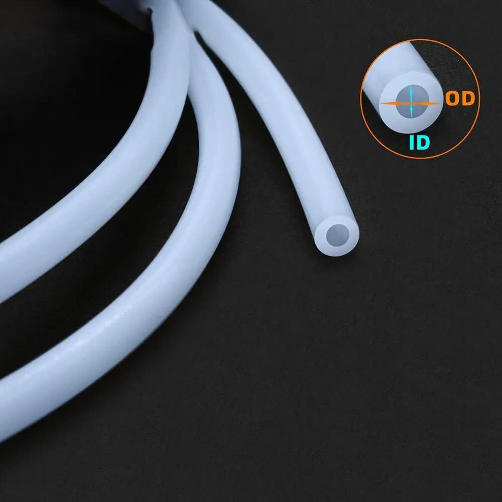 Трубка из птфэ 1 м, диаметр 1 мм, 2 мм, 3 мм, 4 мм, 6 мм, 8 мм, белая, для филамента 1,75 мм/3,0 мм, детали для 3D-принтера, экструдер Боудена V5/V6 J-образная головка
