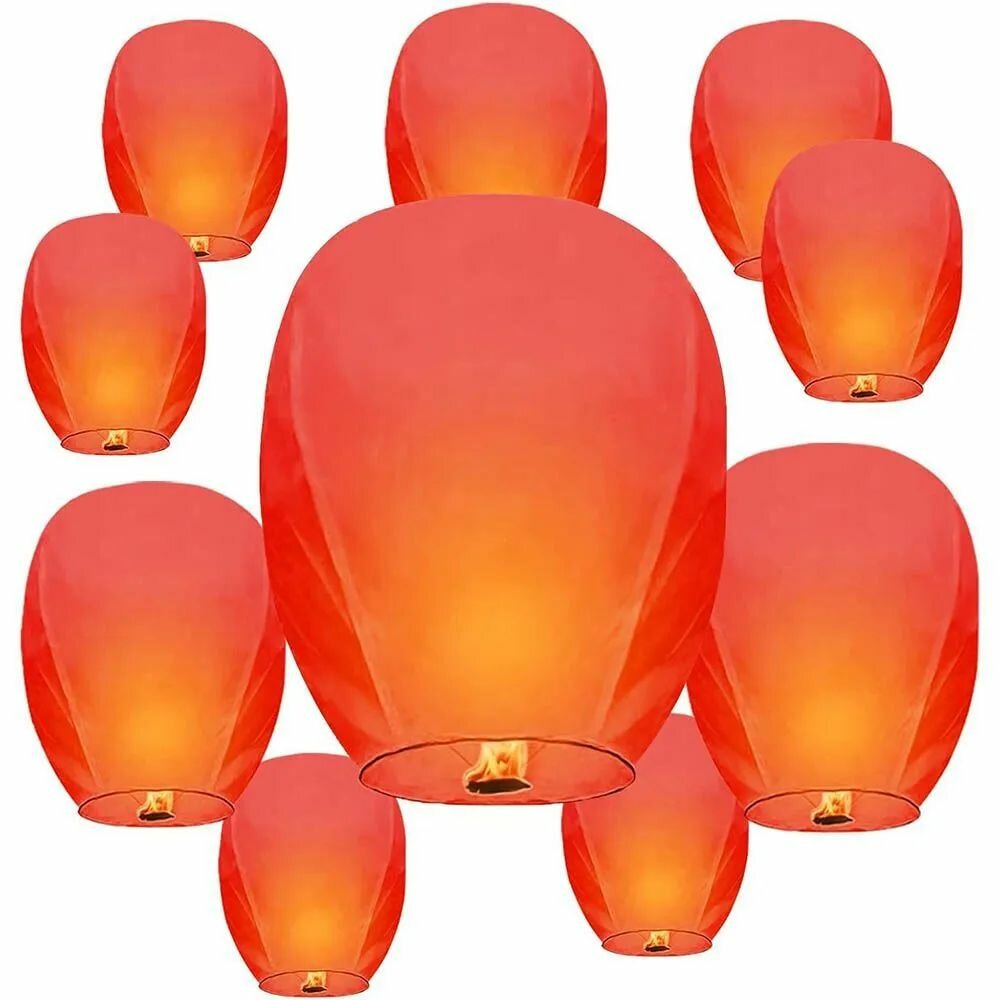 Небесные фонарики набор 10 штук