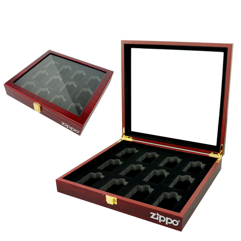 В наличии: коробка для хранения зажигалок Zippo на 18 ячеек, пылезащитный демонстрационный и коллекционный бокс для Zippo, деревянный бокс на 6 зажигалок.