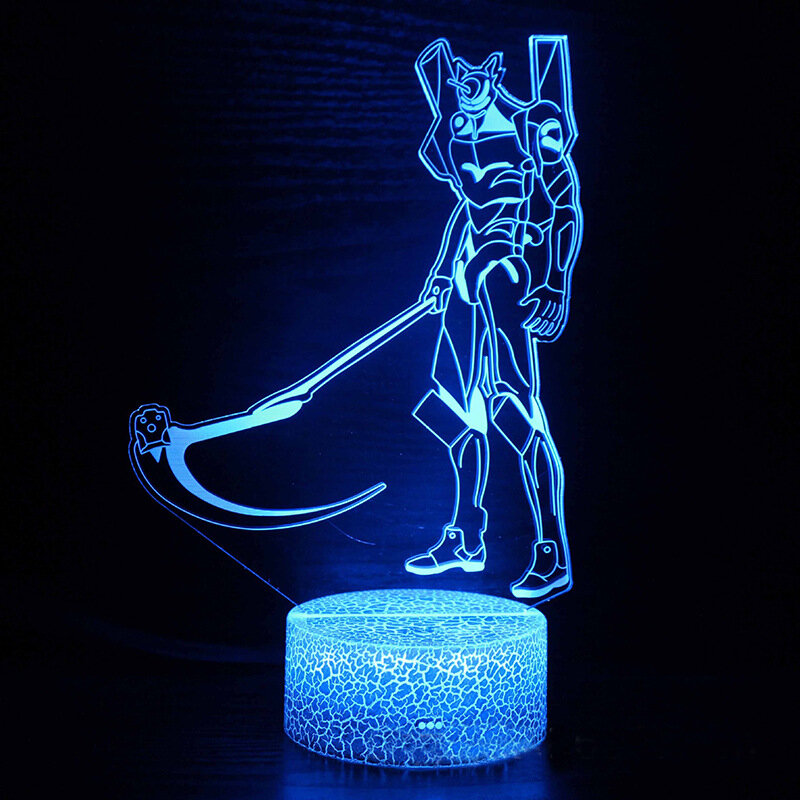 3D ночник Neon Genesis Evangelion Рей Аянами Асука аниме настольная лампа цветная сенсорная с пультом управления LED лампа