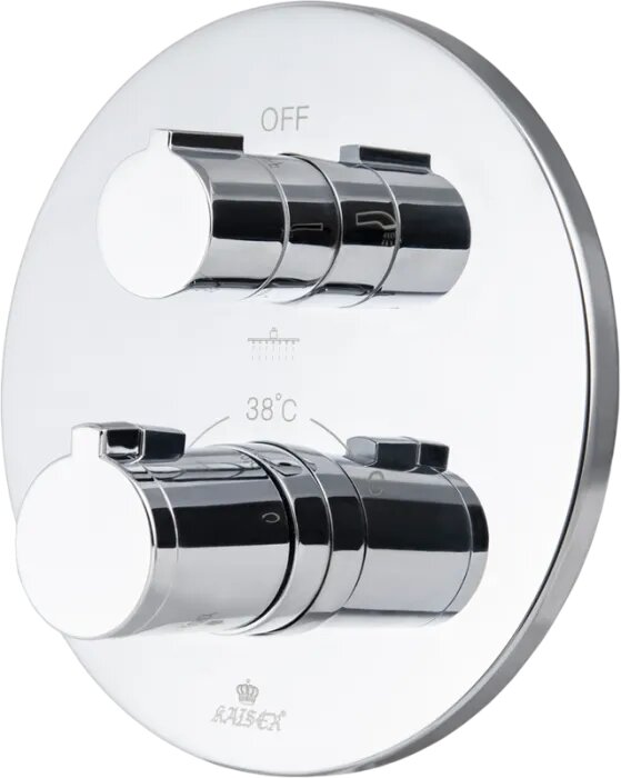 Термостатический смеситель встраиваемый Kaiser Areva 08077 для душа, С внутренней частью, хром