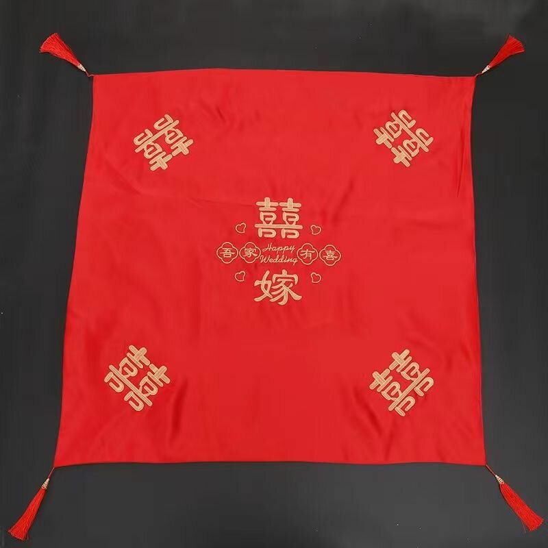 Супер фея невесты свадебная красная фата простая молодежная китайская свадьба ретро вышитая красная фата невесты винного цвета