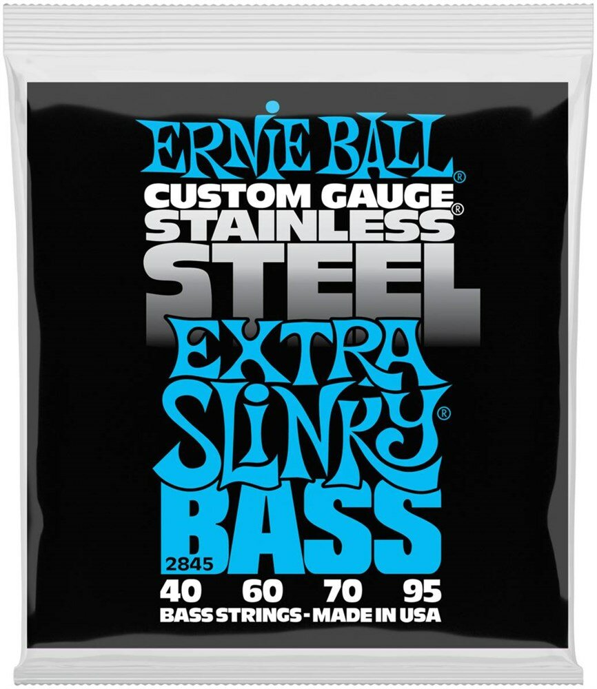 ERNIE BALL 2845 Stainless Steel Slinky Extra 40-95 - Струны для бас-гитары