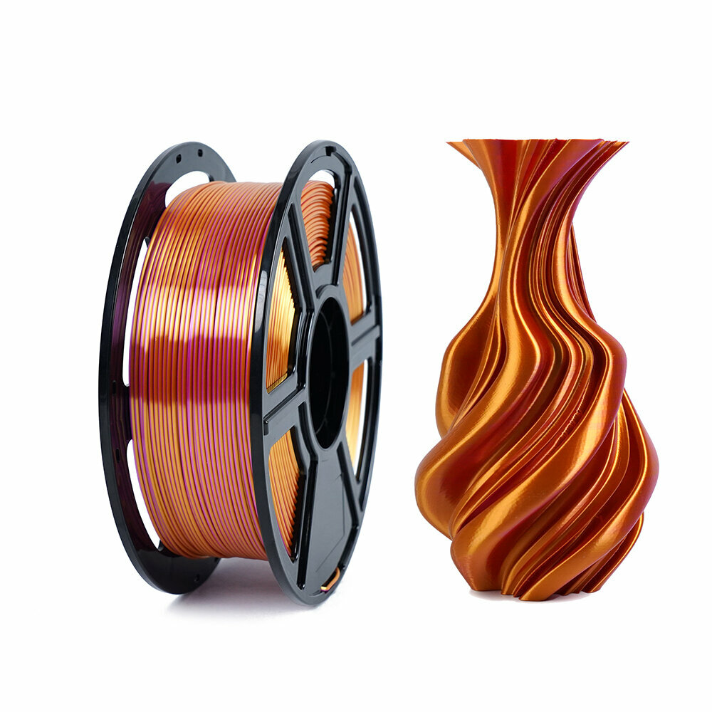 Филамент FLASHFORGE PLA Материалы расходные для 3D-принтера 1.75mm 1 кг Золотой и малиновый двухцветный Плавная печать