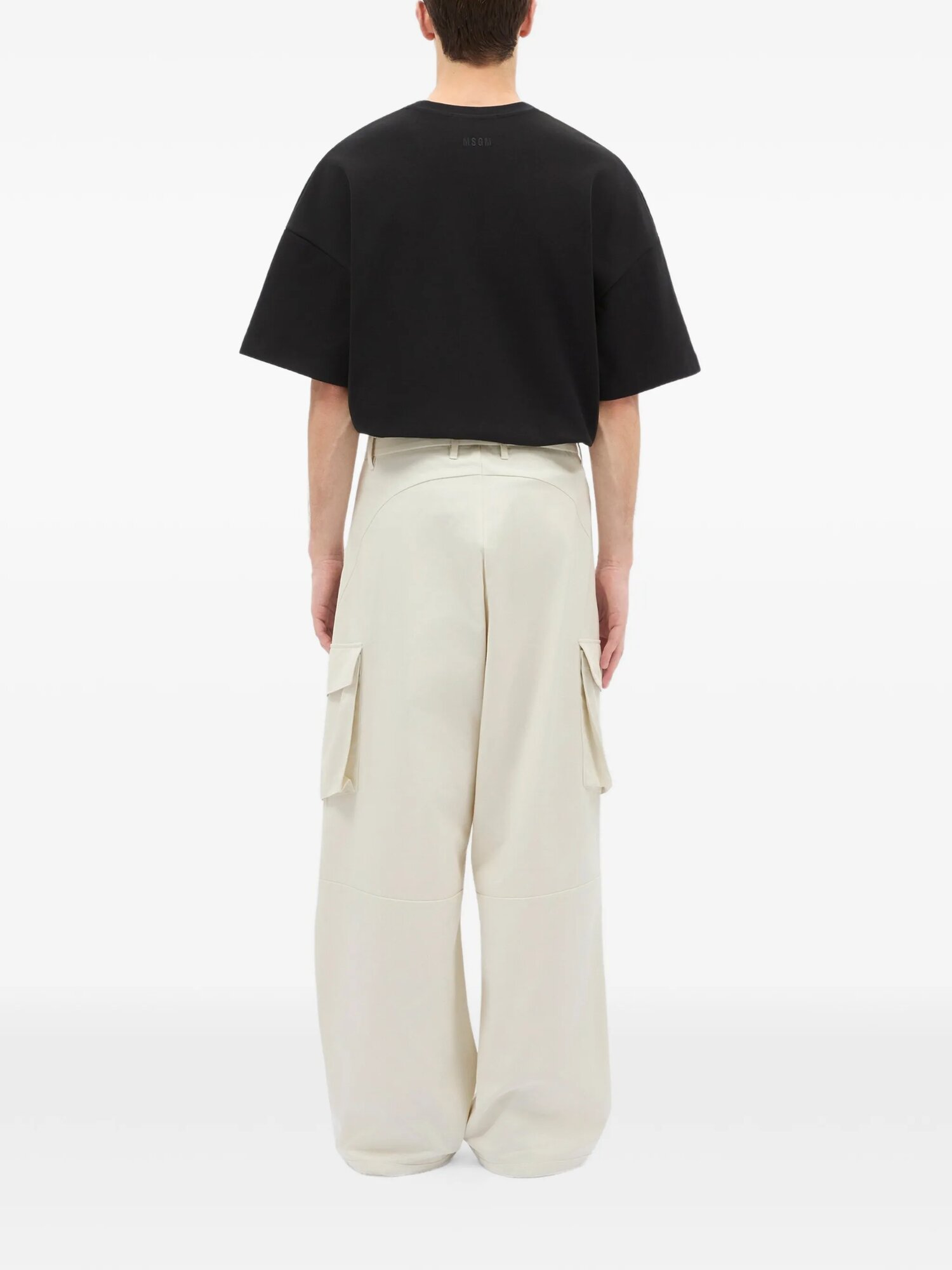 Брюки карго MSGM, размер 42, бежевый/белый — фото 1
