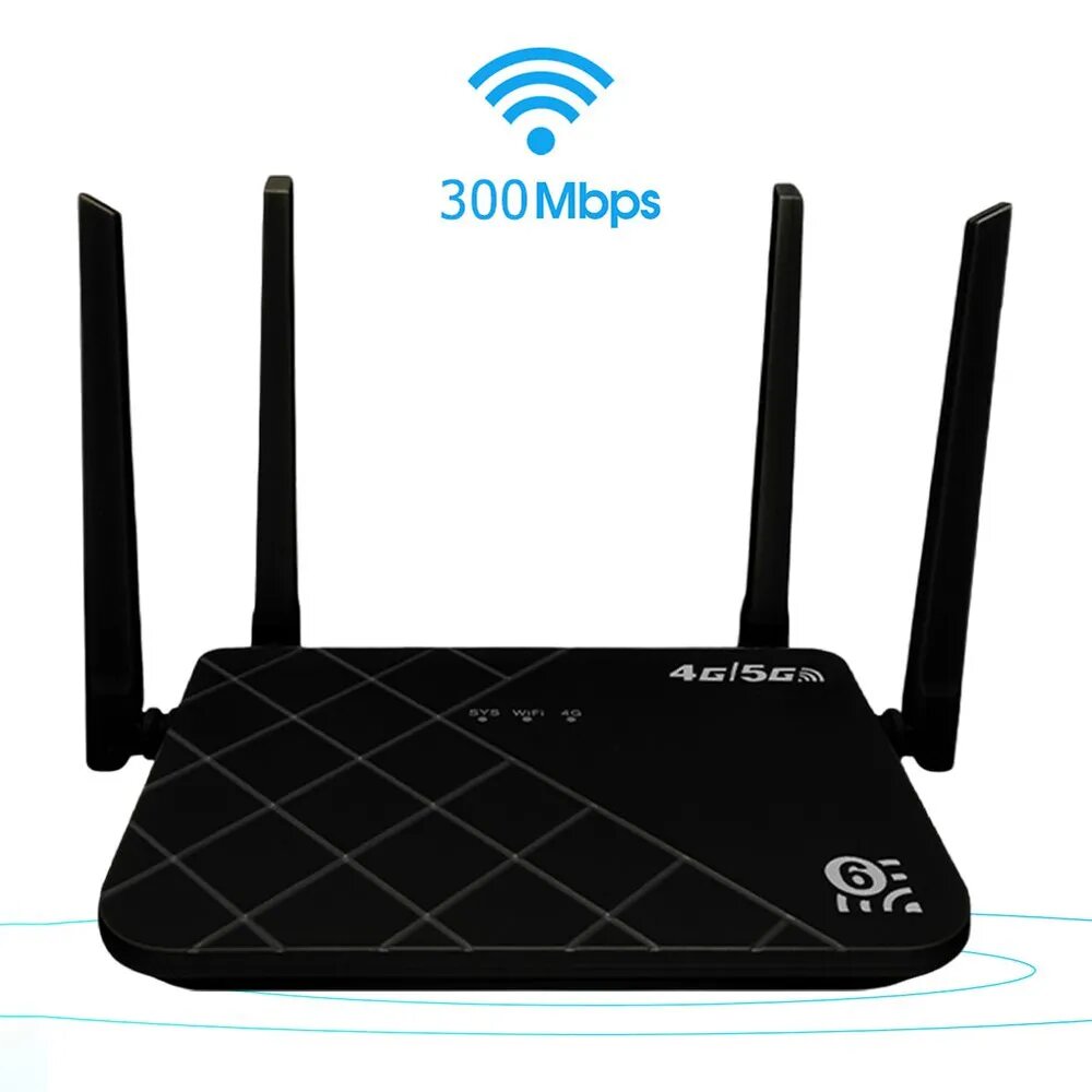 4G-маршрутизатор CP108 с поддержкой Wi-Fi 6 и внешними антеннами, чёрный
