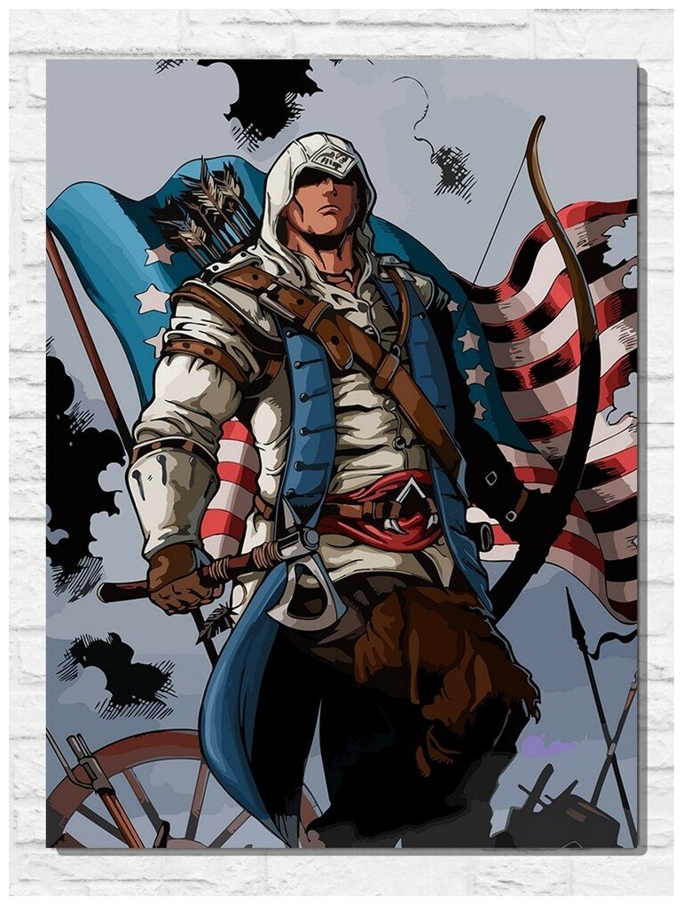 Картина по номерам на холсте игра Assassin's Creed 3 - 11496 В 30x40