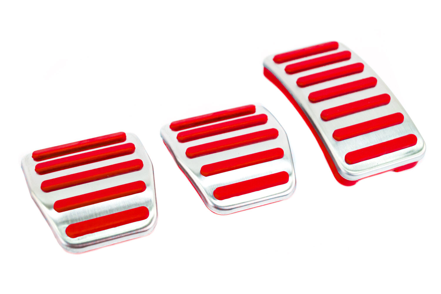 Накладки на педали под МКПП, хром, красная резина Sal-Man на Лада Веста