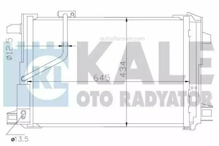 KALE 343030 Радиатор кондиционера для а/м Mercedes-Benz C (W204) (07-)/E (W212) (09-)