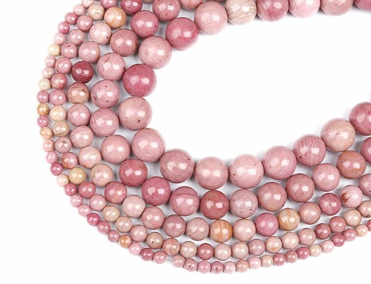 Родонит 10 мм, 36 шт (Натуральный камень, Природный минерал), форма бусин - шар