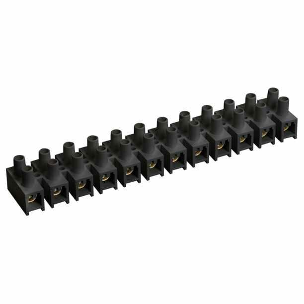 Колодка клеммная IEK 1,5-4,0 мм2 5 А черная 12 пар (1 ед.)