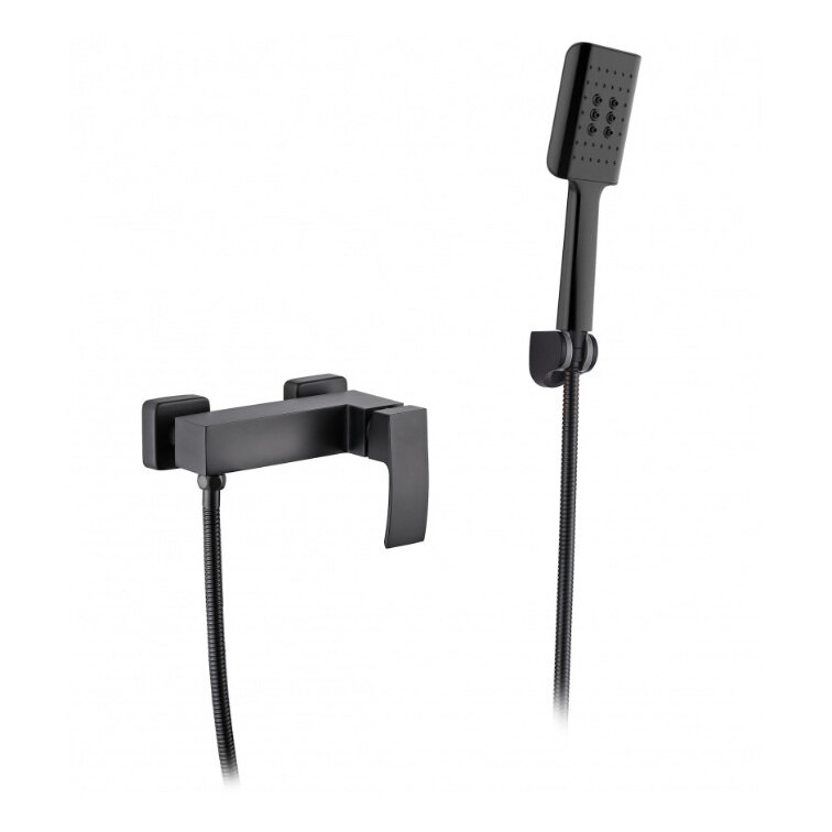 Смеситель для душа Ganzer GZ44052-C черный матовый однорычажный с ручным душем 150 мм