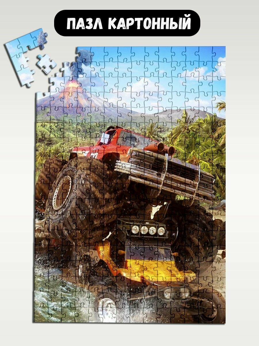 Пазл картонный А3: модель игра Motorstorm Pacific Rif - 1113