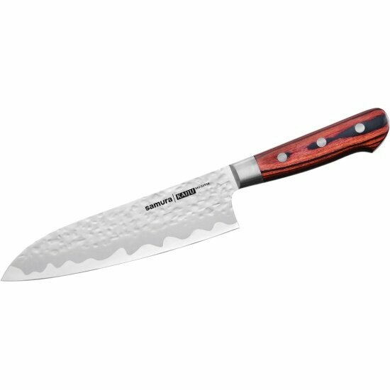 Нож кухонный Сантоку Samura KAIJU 180 мм, AUS-8, дерево, с больстером (SKJ-0095B/K)