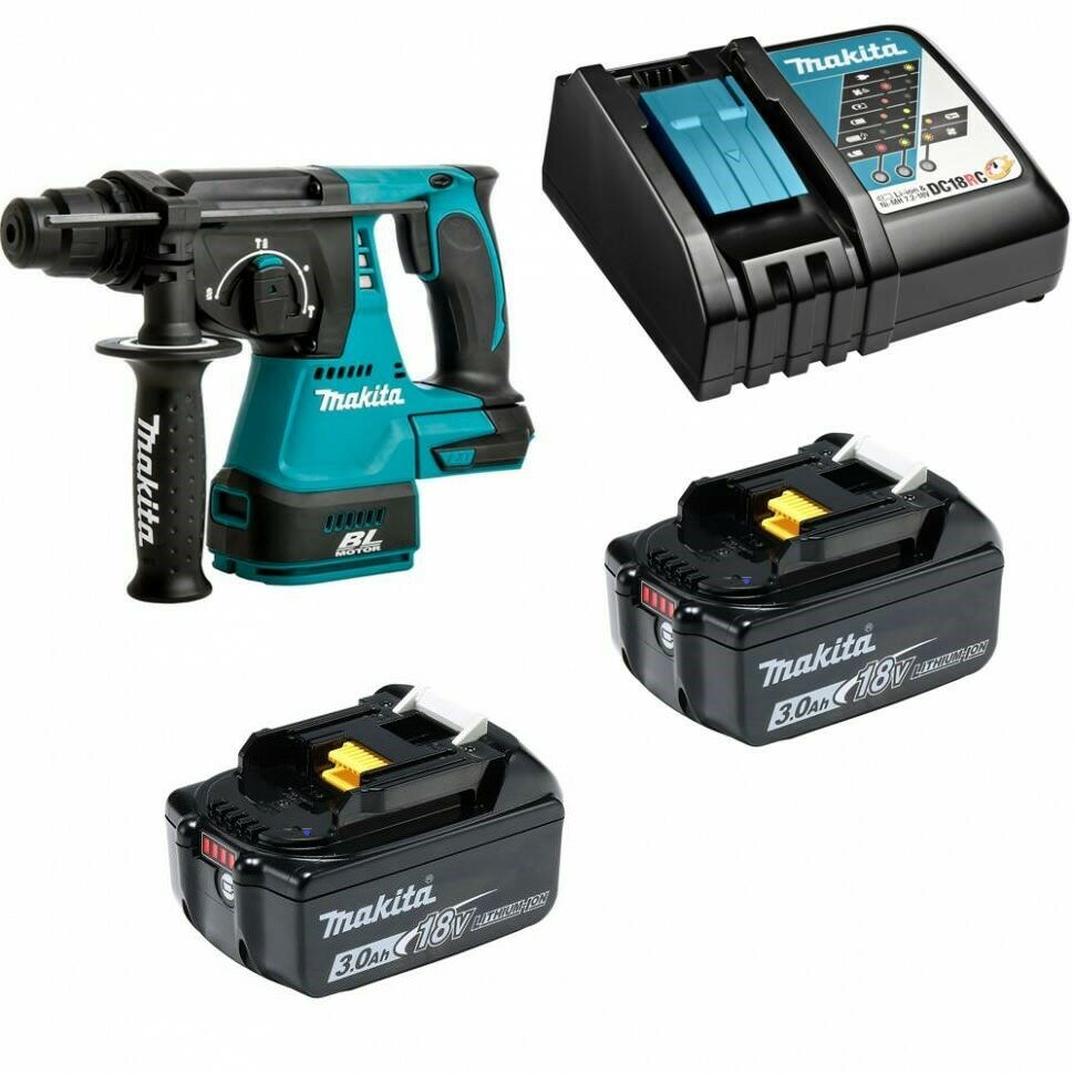 Аккумуляторный перфоратор Makita LXT DHR242RF2 (18V, 2 x 3.0Ah, Li-Ion)
