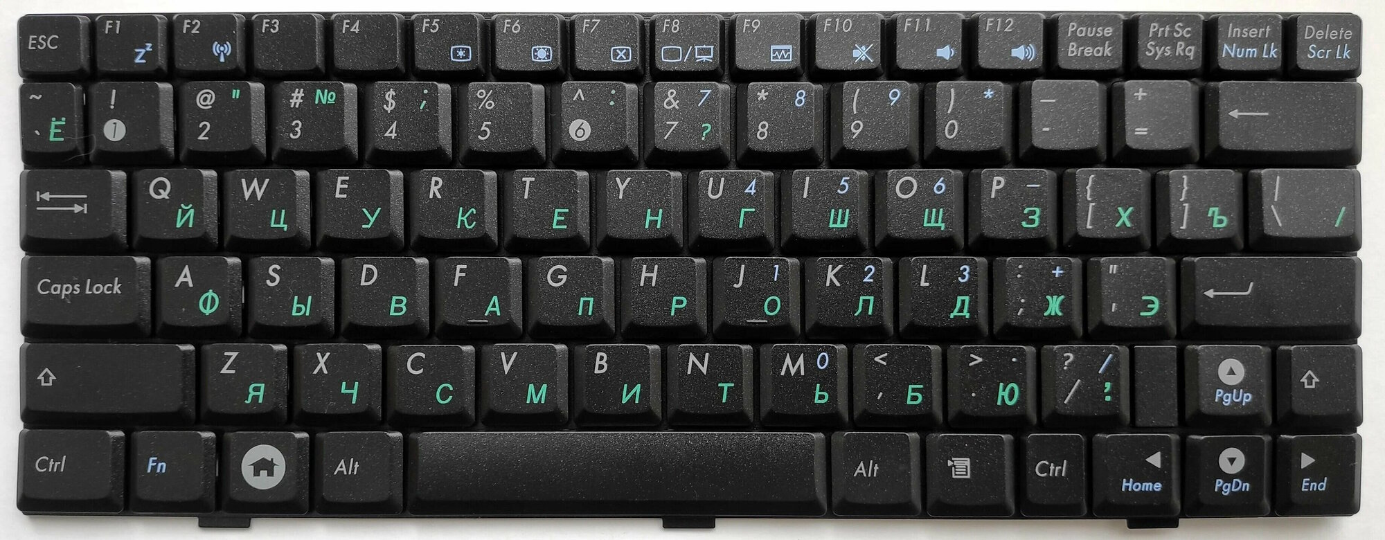 Клавиатура для ноутбука Asus EeePC 1000, 1000HG, 1000HD, 1000H, 1000HA, 1000HE, 1002HA черная, рамка