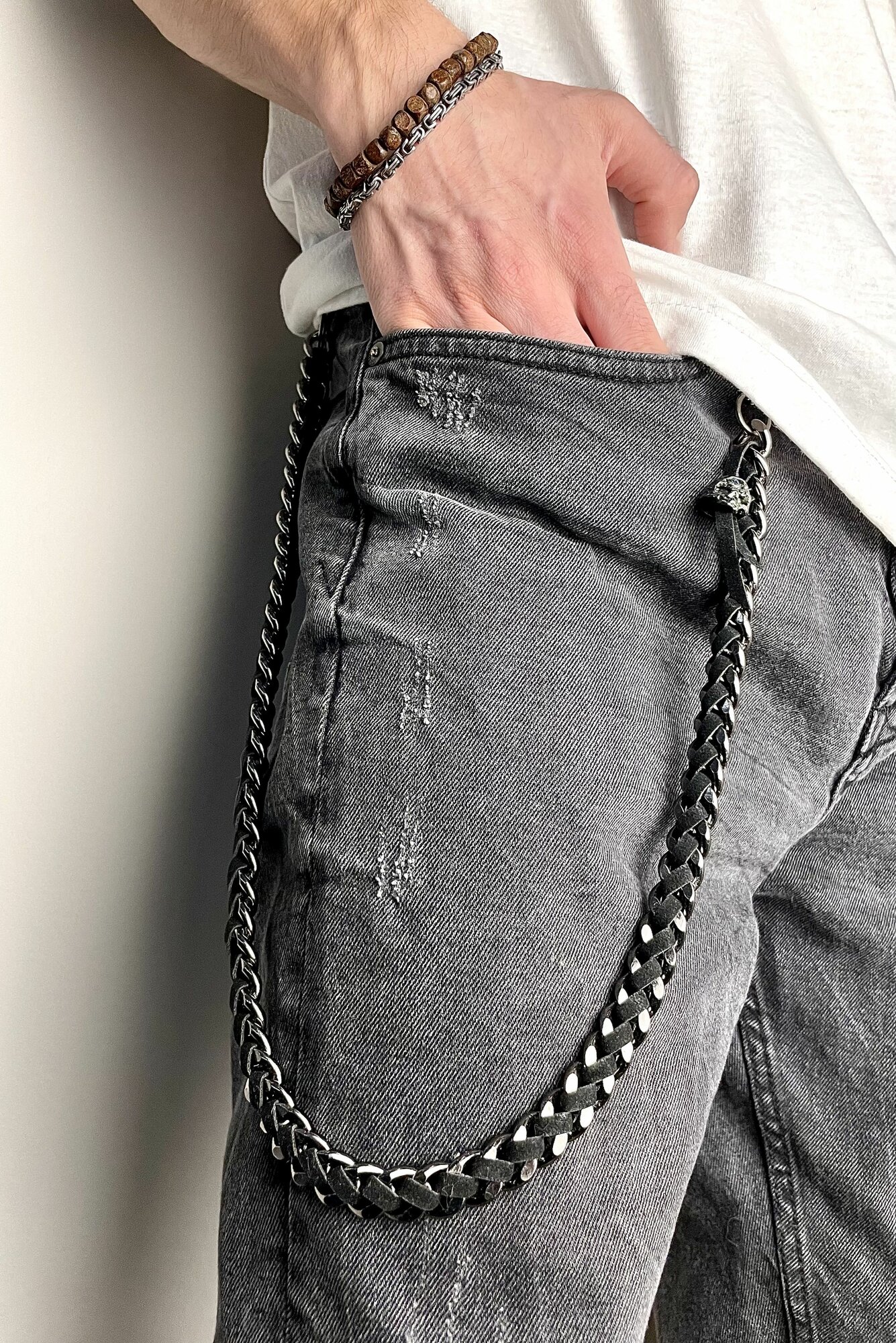 Цепочка на джинсы Stainless steel  для мужчин и женщин