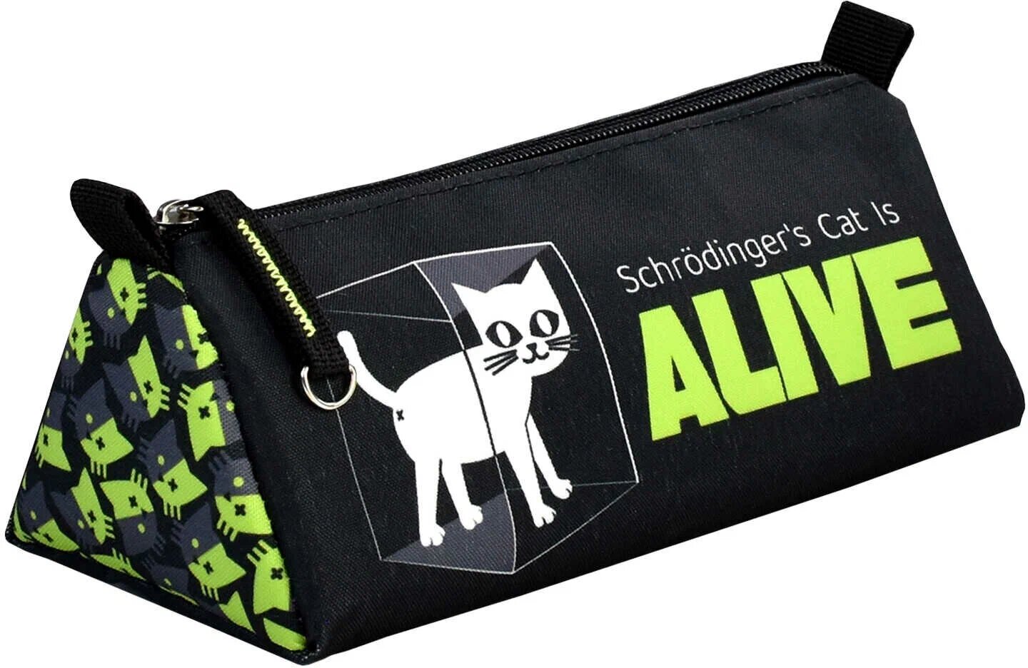 Пенал школьный , научный КОТ (без наполнения, 20х8,5х6,5 см, полиэстер, молния).