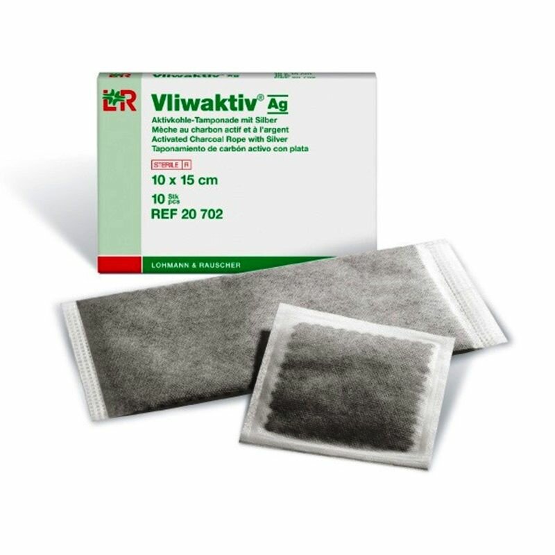 Фливактив Ag 10х20 см раневое покрытие с серебром и с активированным углем
