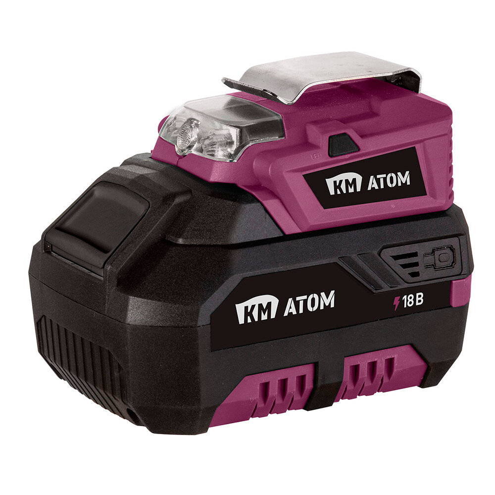 Фонарь светодиодный аккумуляторный КМ АТОМ 18 В 0,6 Вт USB-A без АКБ и ЗУ (CFU-181)